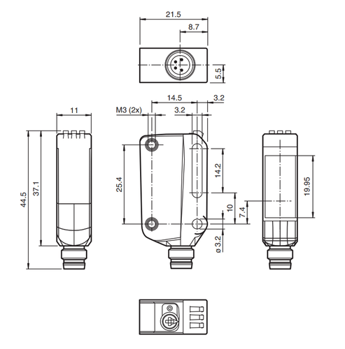 267075-100028 - Sensor Ótico Pepperl Fuchs OBG5000-R100-2EP-IO-V31 - Sensor Tec